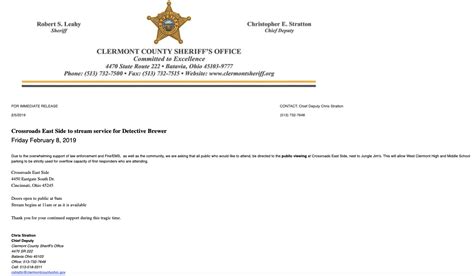 Crossroads East Side To Stream Service For Detective Brewer Clermont