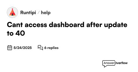 Cant Access Dashboard After Update To 40 Runtipi