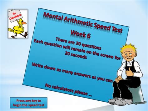 Mental Arithmetic Tests Bundle Containing Weeks 1 6 Teaching