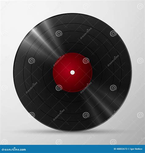 Black Vinyl Record Stock Vector Illustration Of Circle 48802673