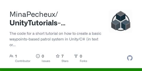 Github Minapecheuxunitytutorials Basicpatrolsystem The Code For A