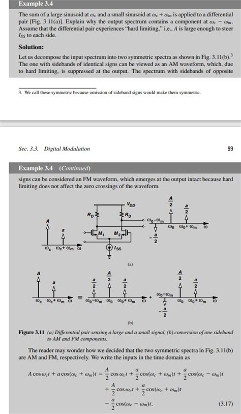 Frequency Modulation Rf Question From Razavi Electrical Engineering Stack Exchange