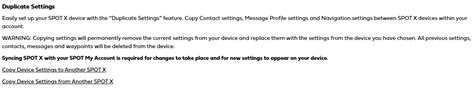 Duplicate Settings Spot X Globalstar Us
