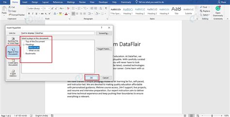 how to create and remove hyperlink in word dataflair