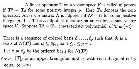 solved a linear operator t on a vector space v is called