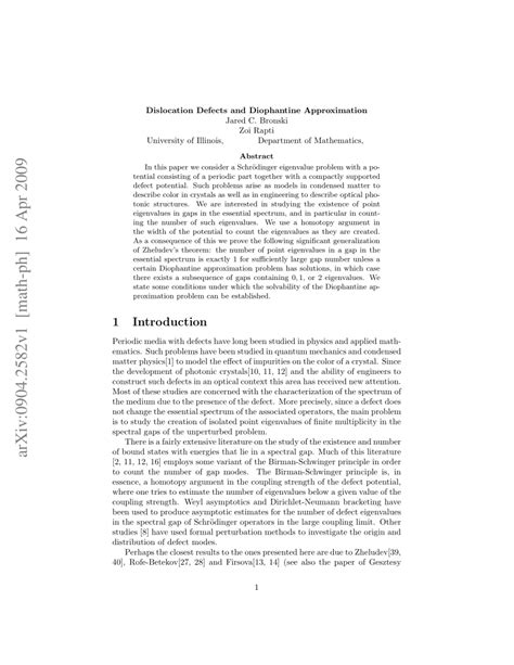 Pdf Counting Defect Modes In Periodic Eigenvalue Problems