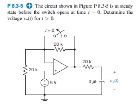 Solved P 8 35 Θ ﻿the Circuit Shown In Figure P 8 3 5 ﻿is At