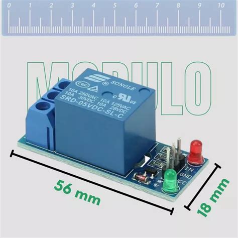 Módulo Rele 1 Canal 5v10a Indicador Led Para Arduino Nf à Venda Em