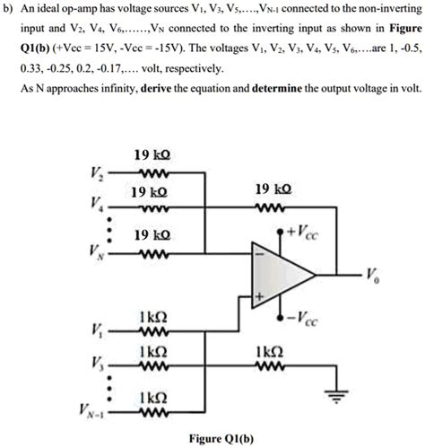 B An Ideal Op Has Voltage Sources V V V VN Connected To The Non Inverting