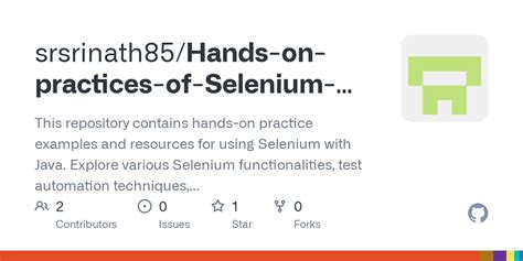 GitHub Srsrinath85 Hands On Practices Of Selenium With Java This