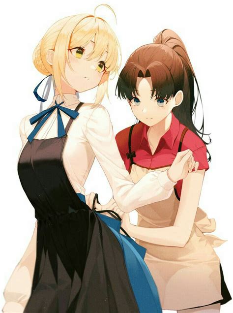 Rin E Saber Anime Fate Stay Night Anime Fate Stay Night
