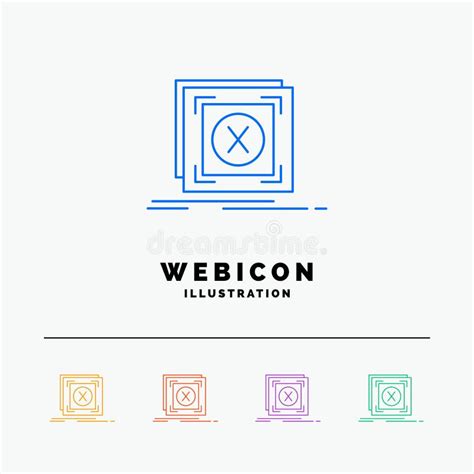 Error Application Message Problem Server 5 Color Line Web Icon Template Isolated On White