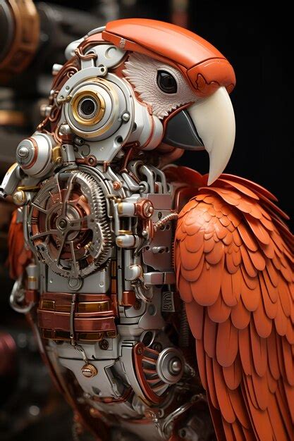 Premium Ai Image A Robot Parrot In The Style Of Photorealistic