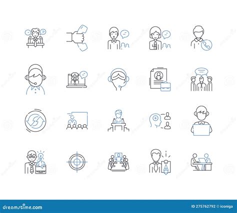Research Department Line Icons Collection Ata Analysis Experiment Survey Observation
