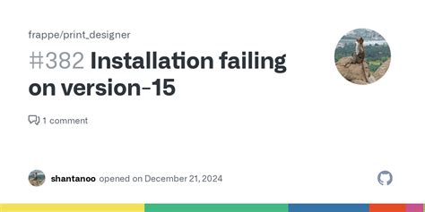 Installation Failing On Version 15 · Issue 382 · Frappeprintdesigner