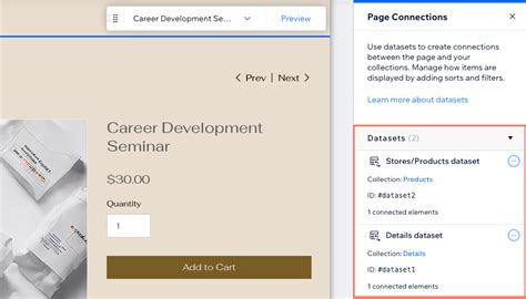 cms displaying collection content on your wix stores product page