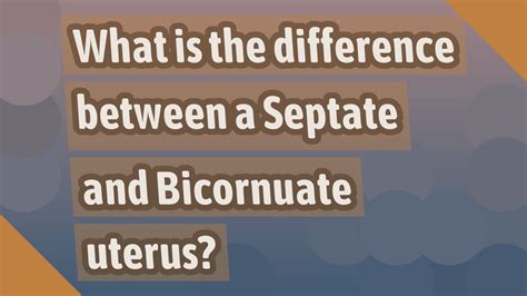 What Is The Difference Between A Septate And Bicornuate Uterus Youtube