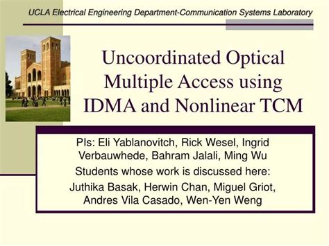 Ppt Uncoordinated Optical Multiple Access Using Idma And Nonlinear