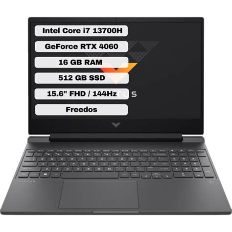 Hp Victus Gaming Intel Core I7 13700h 16gb 512gb Ssd Rtx4060 Freedos 15