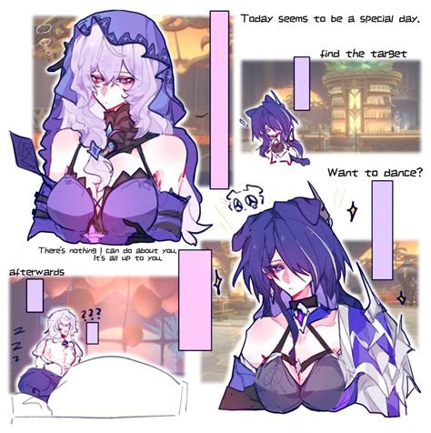 Acheron And Black Swan Honkai And 1 More Drawn By Roymsygxelaxpgk