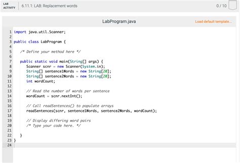 Solved 6 11 LAB Replacement Words Write A Program That Chegg