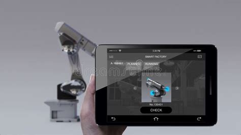 Control Monitoring Robot Arm In Smart Factory Ui Using Smart Pad Tablet Internet Of Things