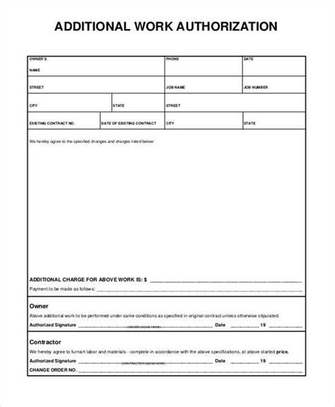 Free 42 Blank Authorization Forms In Pdf Excel Ms Word