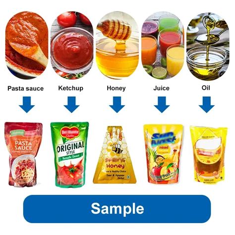 Jyt 160y 자동 지퍼 파우치 Doypack 가방 토마토 페이스트 케첩 소스 식용유 꿀 포장 기계