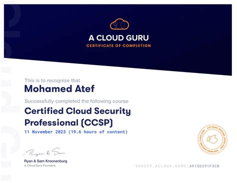 Mohamed Atef On Linkedin Certificate Of Completion A Cloud Guru