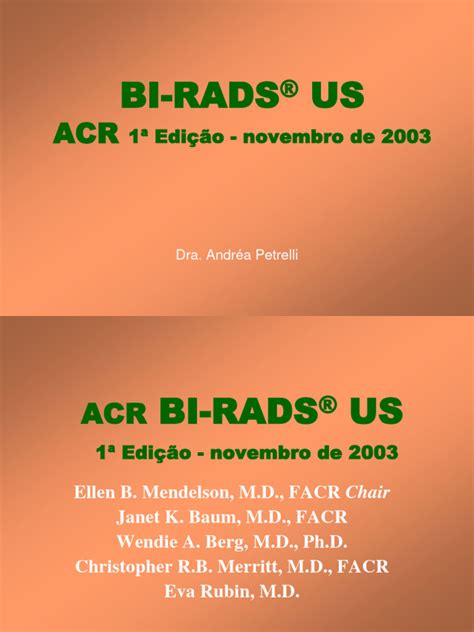 Bi Rads Us 5 Edição Pdf Pdf Triagem Medicina Câncer