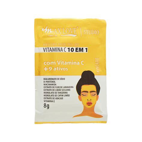 Máscara Facial Peel Off Vitamina C 10 em 1 Max Love Celia Junior