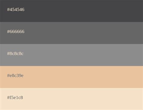 Palette De Couleurs Grises Combinaisons Codes