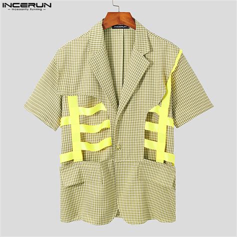 Incerun เสื้อแจ็คเก็ตชายคอปกติดกระดุมเสื้อคาร์ดิแกน สไตล์ตะวันตก Incerun Thaipick