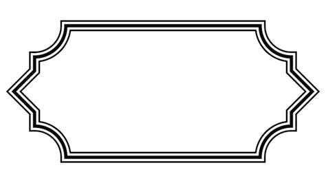 Premium Vector Horizontal Frame Border Vintage Frame Decorative Border Simple Outline Black