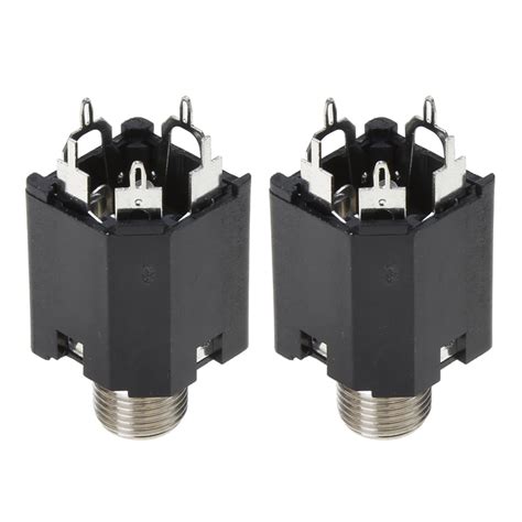 Tizuqe Microphone Socket Female Socket 5 Pin In Line Vertical