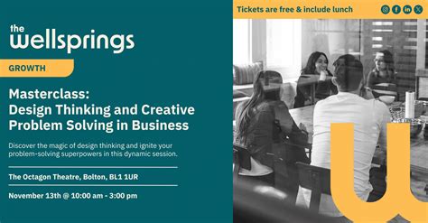 Masterclass Design Thinking And Creative Problem Solving In Business Innovate Stockport