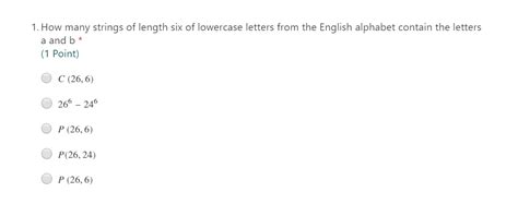 solved 1 how many strings of length six of lowercase