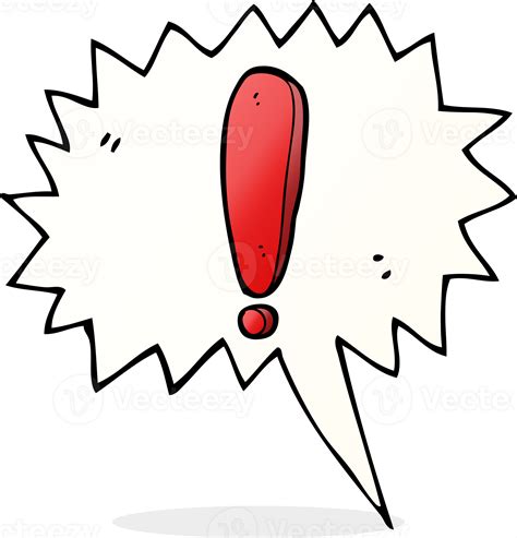 Cartoon Exclamation Mark With Speech Bubble 36358752 Png