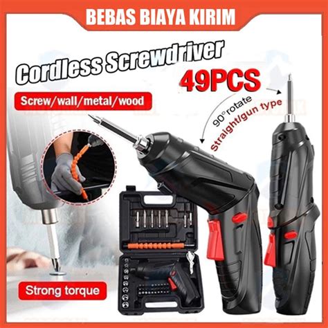 Jual Mesin Bor Set 49 Pcscordless Screwdriver Mesin Bor Listrik 42v