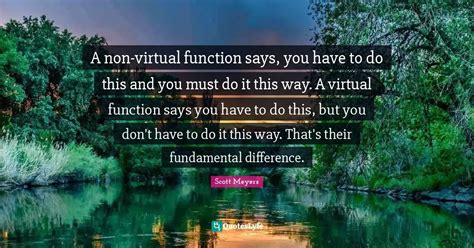 A Non Virtual Function Says You Have To Do This And You Must Do It Th Quote By Scott Meyers