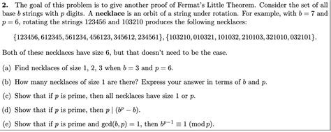 Solved The Goal Of This Problem Is To Give Another Proof Of