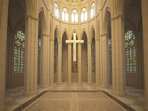 Church Interior 03 3d Model Turbosquid 1953854