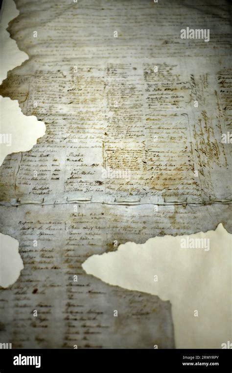 Sheet One Of The Original Treaty Of Waitangi Signed In 1840 Between