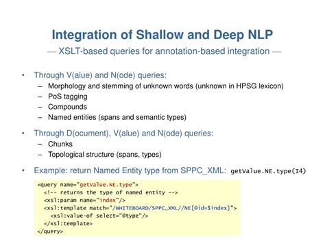 Ppt Multi Layered Xml Based Annotation For Integrated Nl Processing