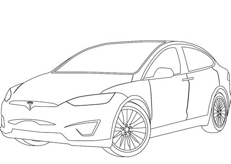 Desenhos De Tesla Model X Para Colorir E Imprimir Colorir Info