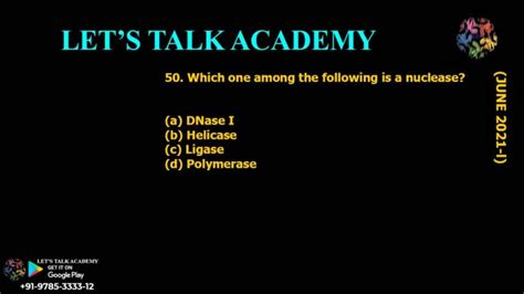 Understanding Nucleases The Role Of Dnase I Csir Net Life Science
