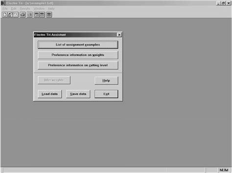 electre tri assistant menu download scientific diagram
