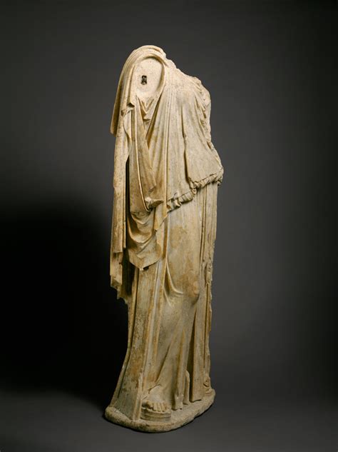 Marble Statue Of Eirene The Personification Of Peace Roman Copy Of