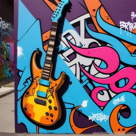 Cel Shaded Electric Guitar Stable Diffusion Online