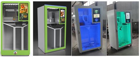 Supermarket Rvm Glass Bottle Recycling Smart Reverse Vending Machine 50hz